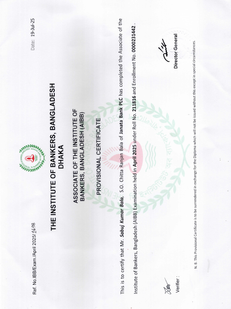 AIBB Certificate 2 | PDF