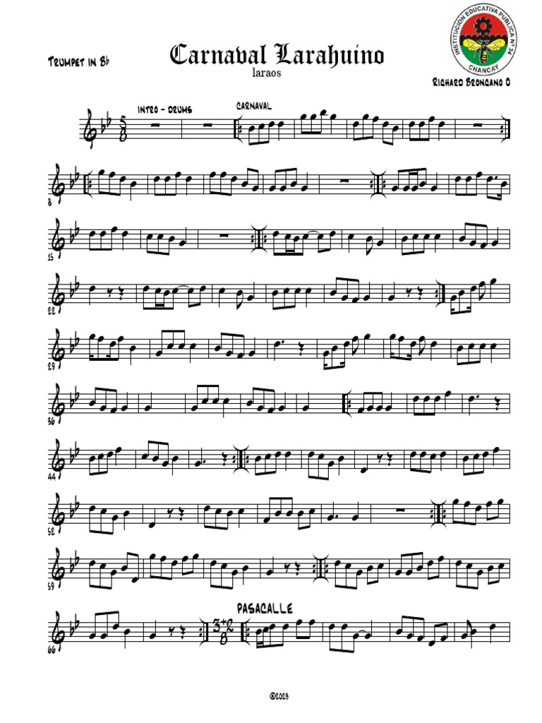 Carnaval Larahuino (2) - Trumpet in BB | PDF