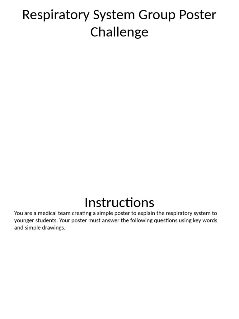 Respiratory System Poster Challenge | PDF