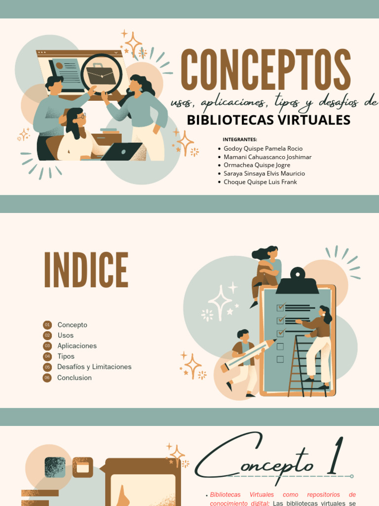 COCEPTOS, USOS, APLICACIONES Y TIPOS DE BLIOTECAS VIRTUALES | PDF | Libreria digital | Bibliotecas
