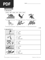 Beehive 2 Unit 3 Test | PDF | Zoology