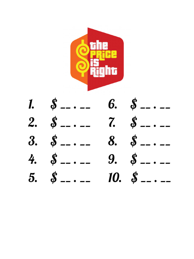 Price Is Right | PDF