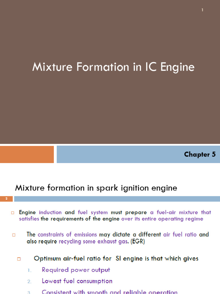 Mixture Types for FSI Engines by Load | PDF | Carburetor | Internal ...