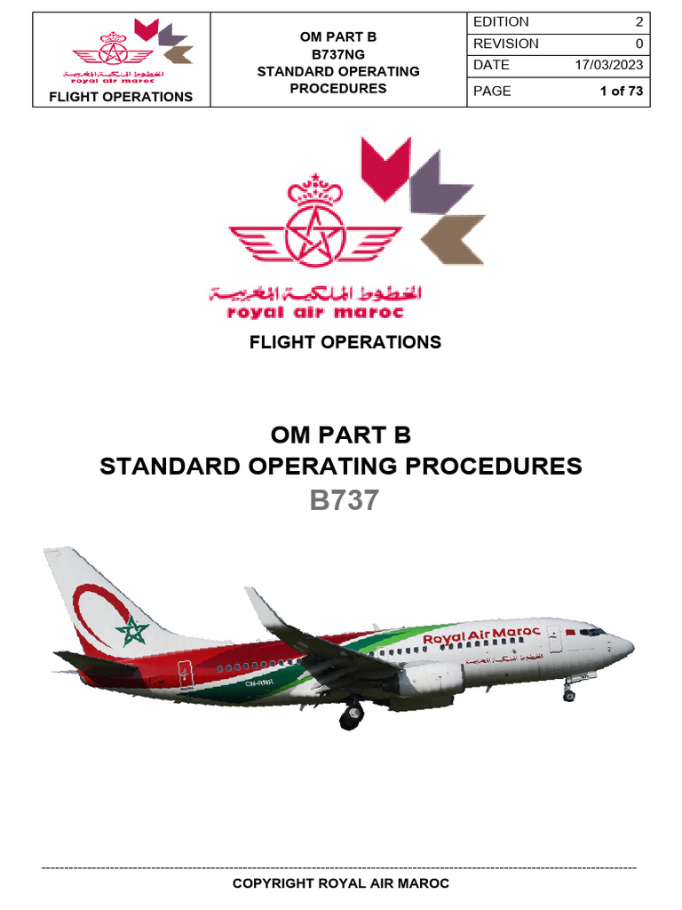 Om Part B Standard Operating Procedures: Flight Operations | PDF ...