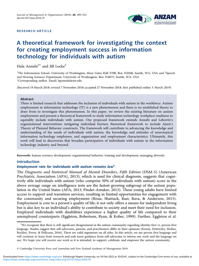 A Theoretical Framework For Investigating The Context For Creating ...