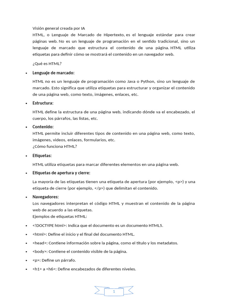 Introducción a HTML: Estructura y Función | PDF | HTML | Red mundial