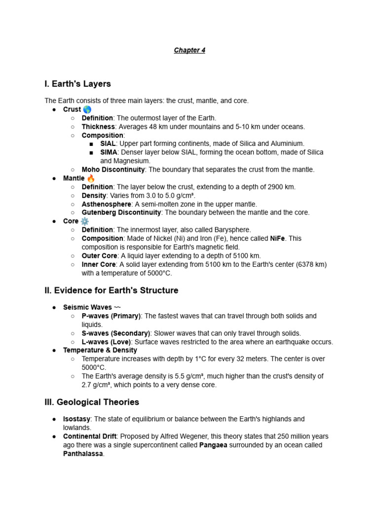 Chapter 4 Geography Class 9 | PDF | Plate Tectonics | Earth