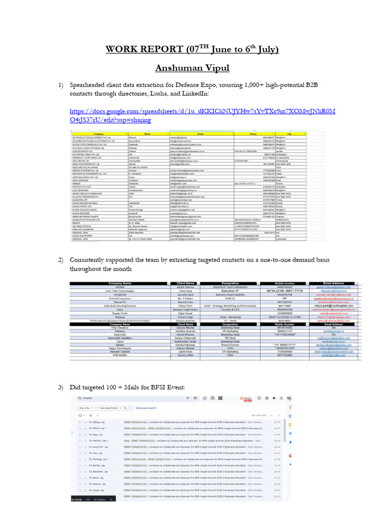Client Data Extraction Work Report | PDF