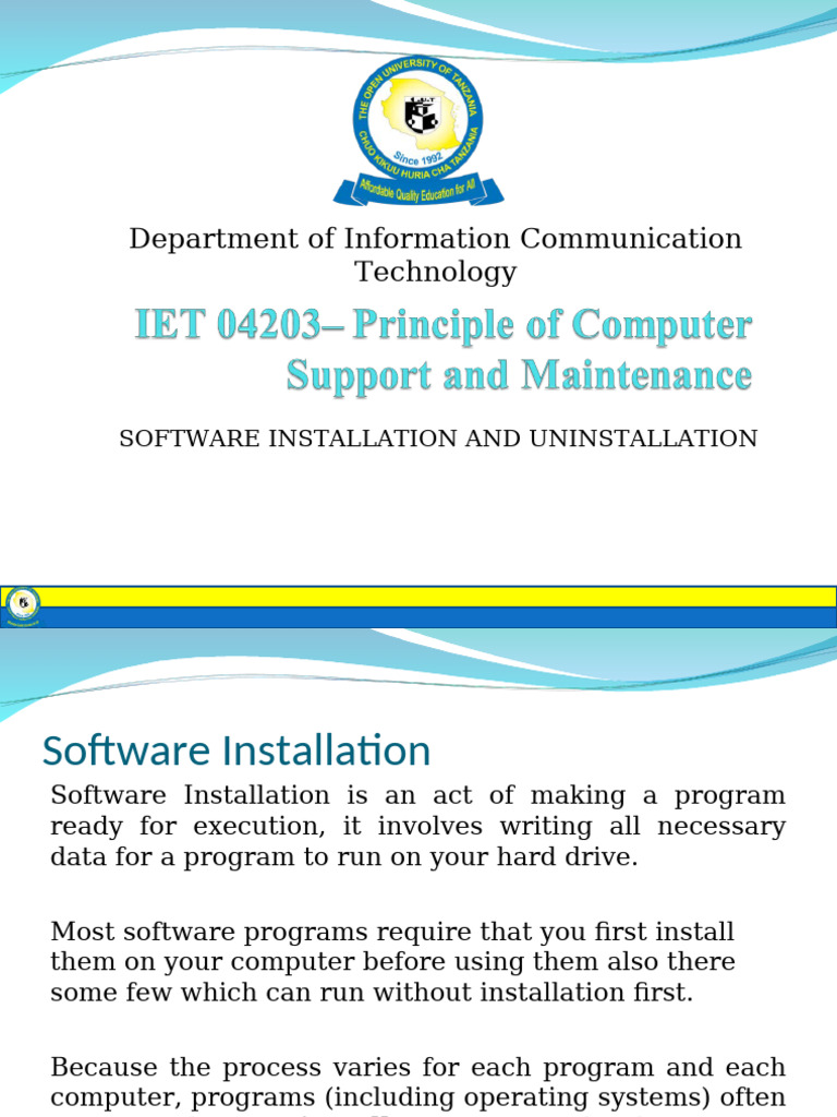 Software Installation Types and Notes | PDF | Installation (Computer ...