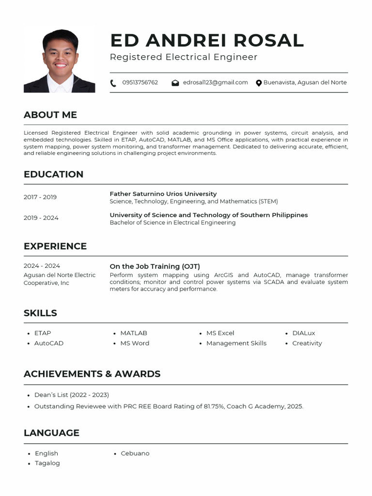 Resume - Ed Andrei Rosal | PDF