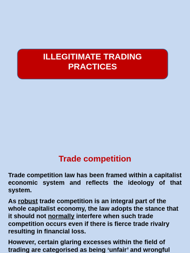 Unfair Trade Competition Practices | PDF | Fraud | Trademark