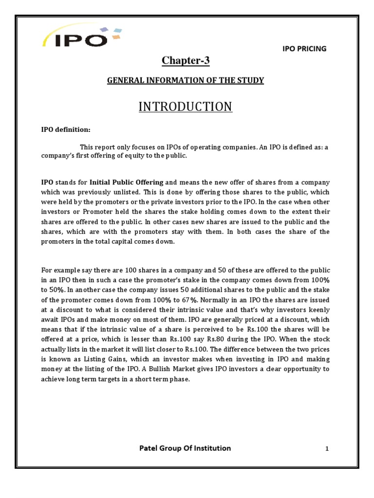 Ipo Pricing | PDF | Initial Public Offering | Stocks