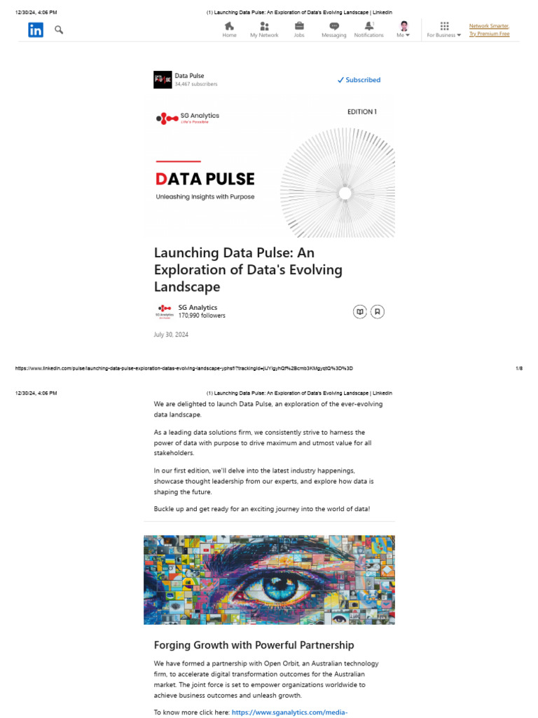 Data Pulse - An Exploration of Data's Evolving Landscape - Edition1 ...