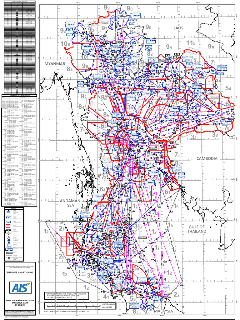 Enroute Chart - Icao: Airac Aip Amendment 13/24 Effective Date 26 DEC ...