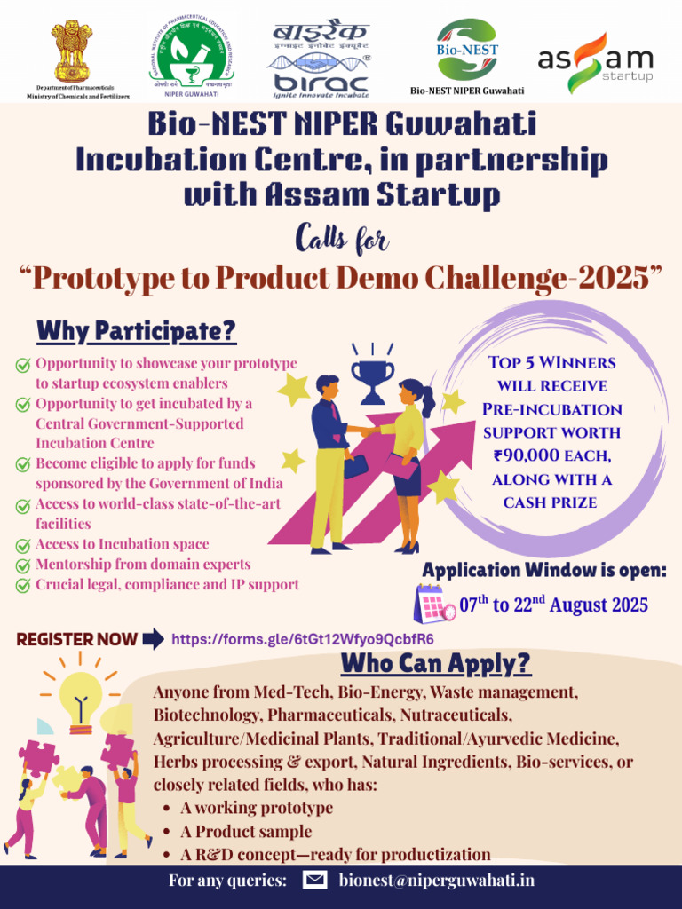 NIPER-G Prototype To Product Demo Challenge-2025 | PDF