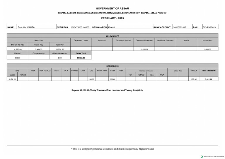 Payslip-February (2) 5 | PDF