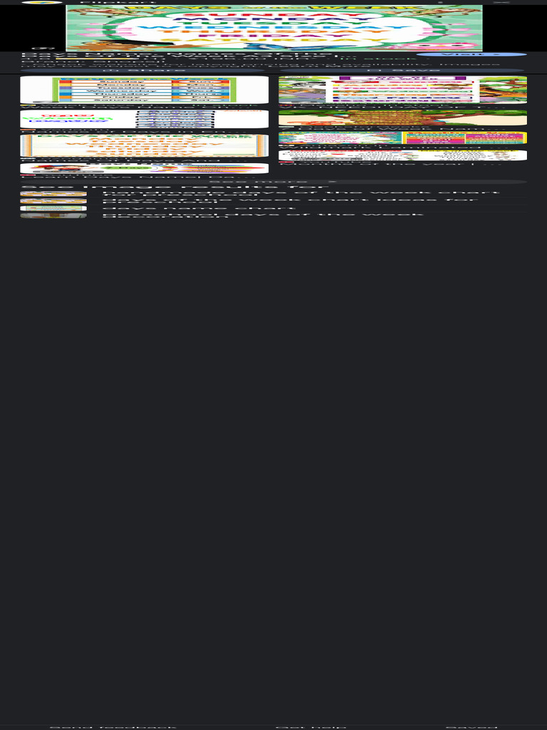 Handmade Days of the Week Chart | PDF