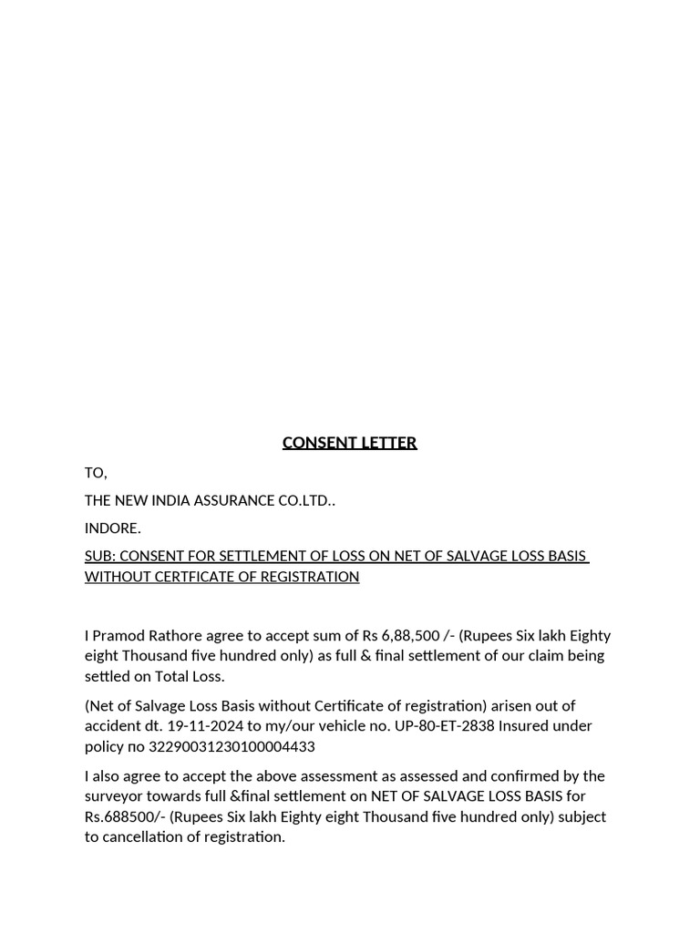 Consent Letter | PDF