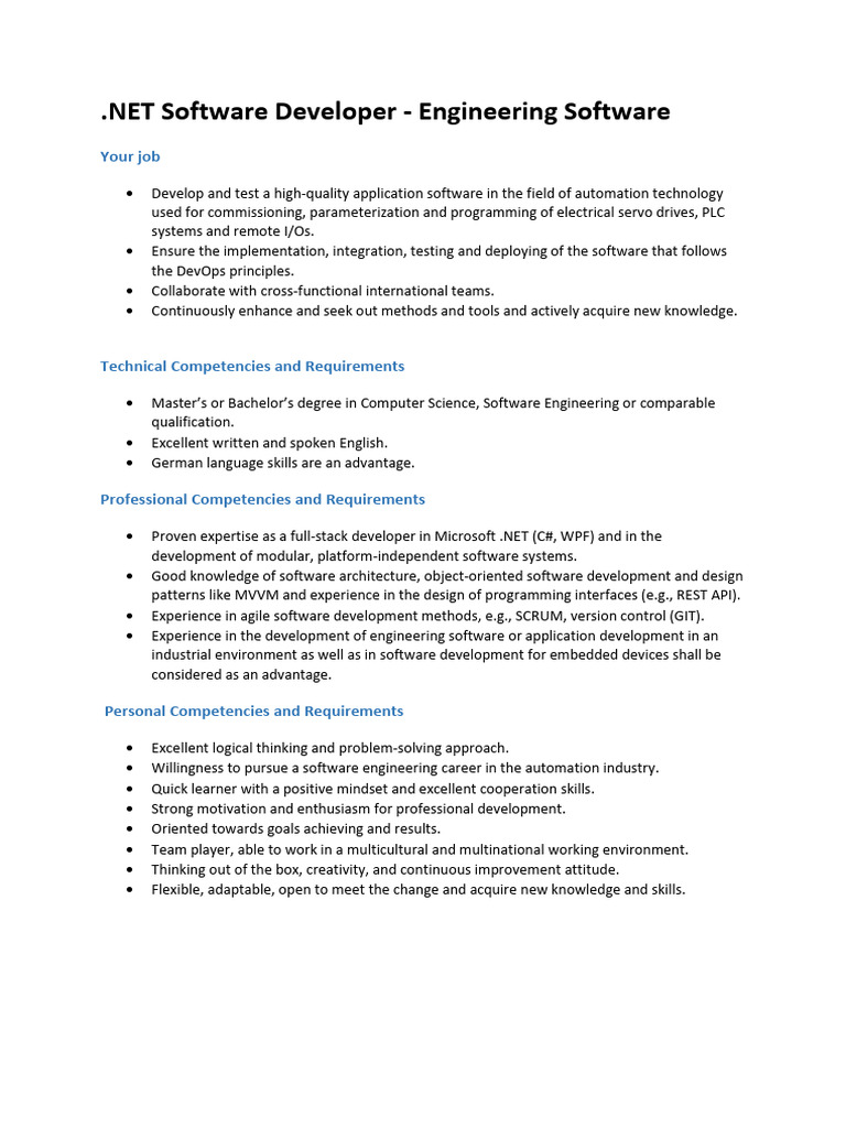 .Net Software Developer | PDF