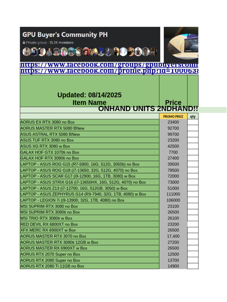 GPU and Laptop Price List 2025 | PDF | Ibm Pc Compatibles | Computer ...