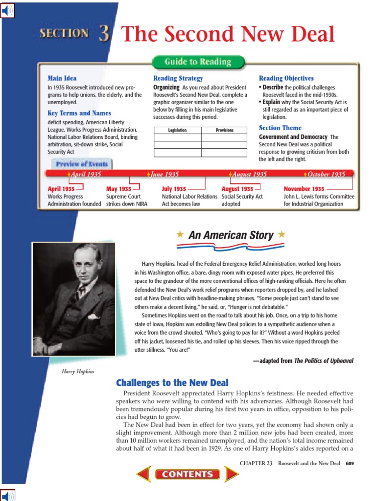 The Second New Deal | PDF | National Labor Relations Act | Congress Of ...