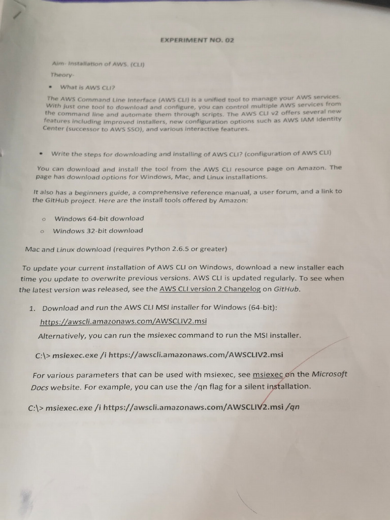 Advanced Devops 2nd Experiment | PDF | Amazon Web Services | Command Line Interface