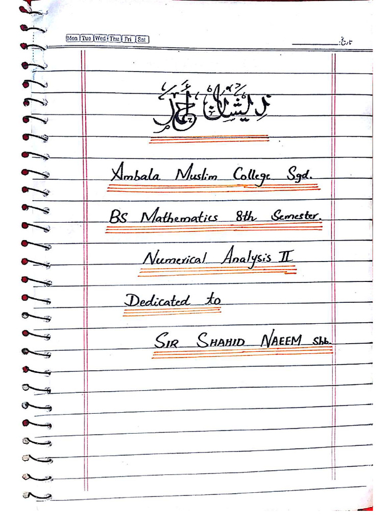 Numerical Analysis 2 by Zeeshan | PDF