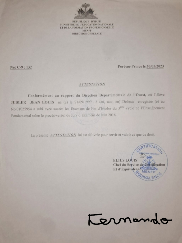 Attestation | PDF