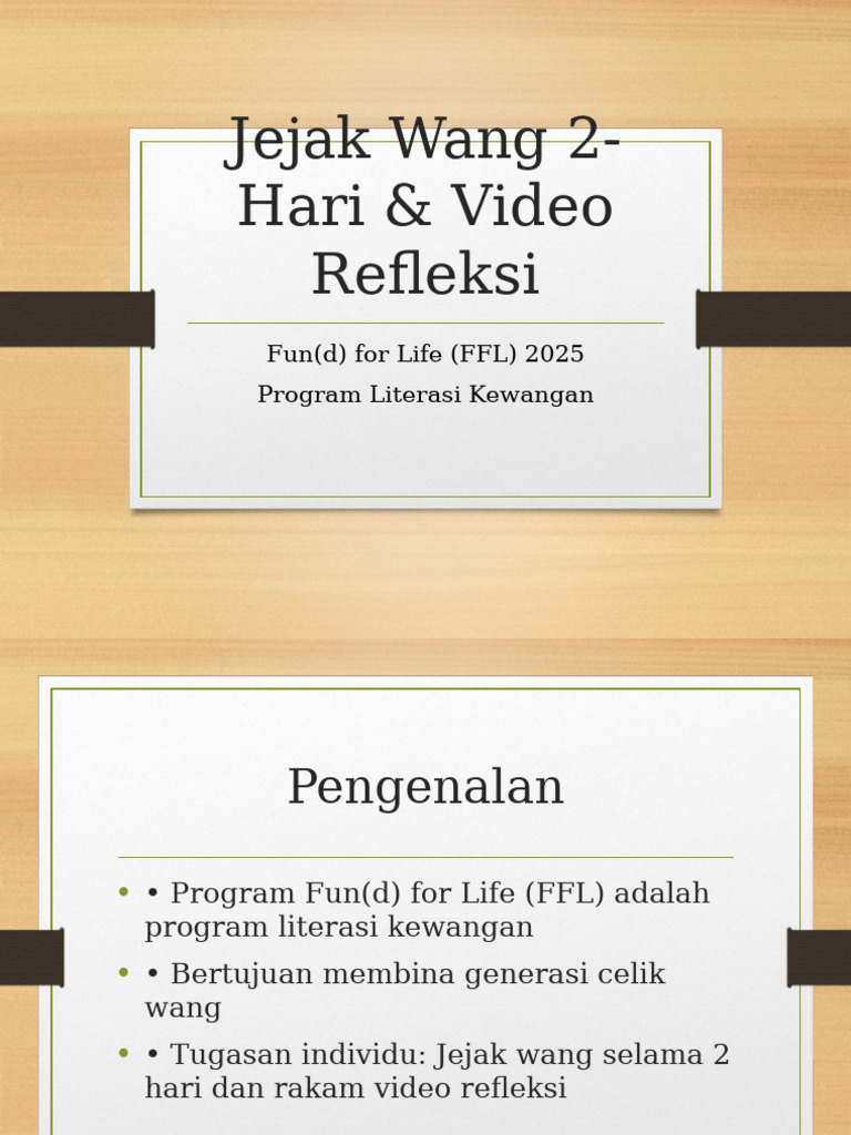 Contoh Slaid Jejak Wang | PDF