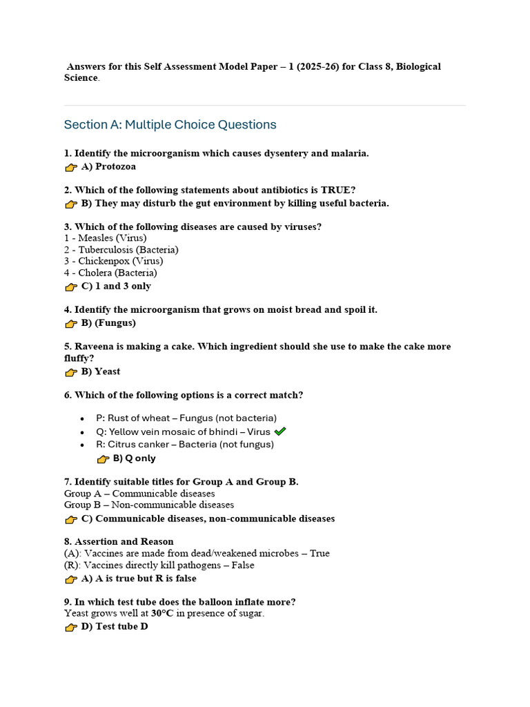 Microbes 101 Worksheet Answers | PDF | Microorganism | Bacteria
