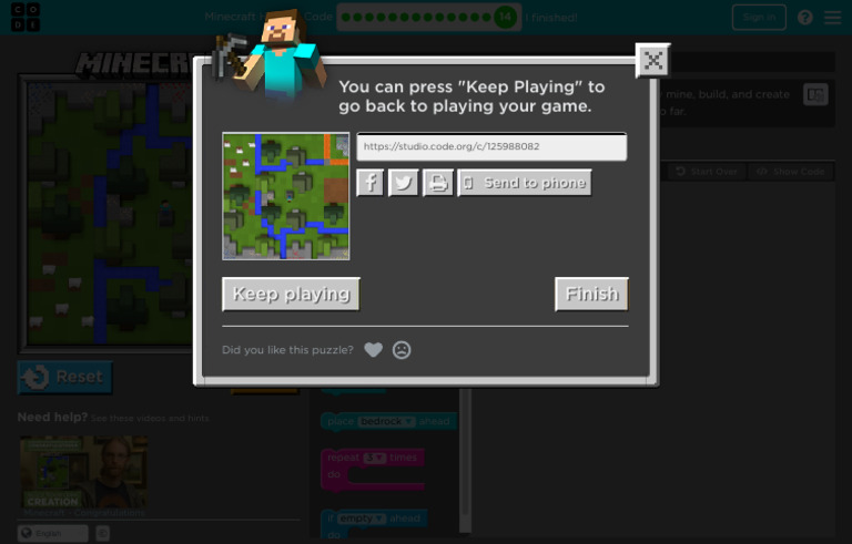 Minecraft Hour of Code Completion | PDF