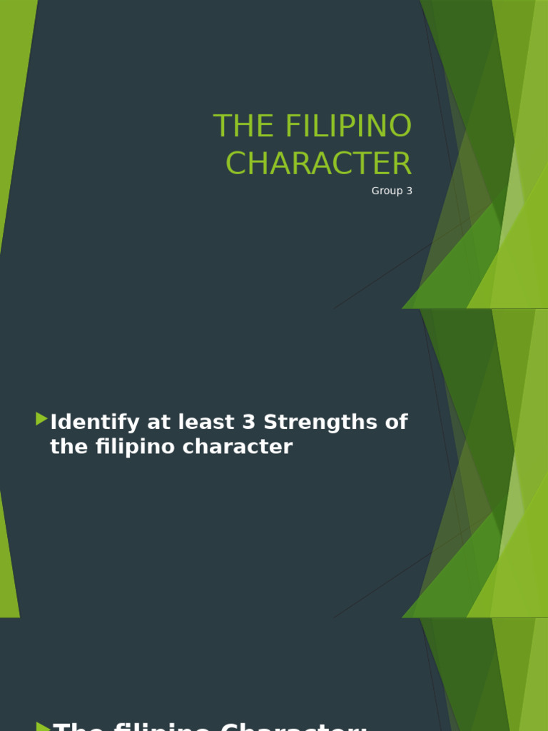 The Filipino Character | PDF | Disciplines | Behavioural Sciences