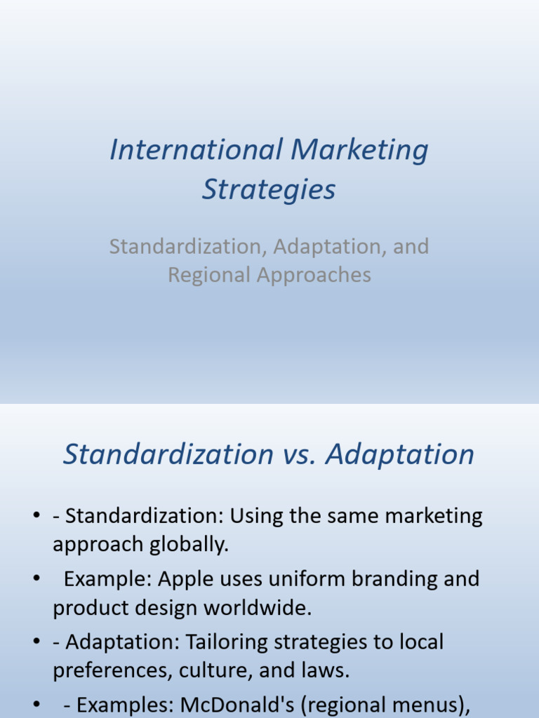 International Marketing Strategies | PDF