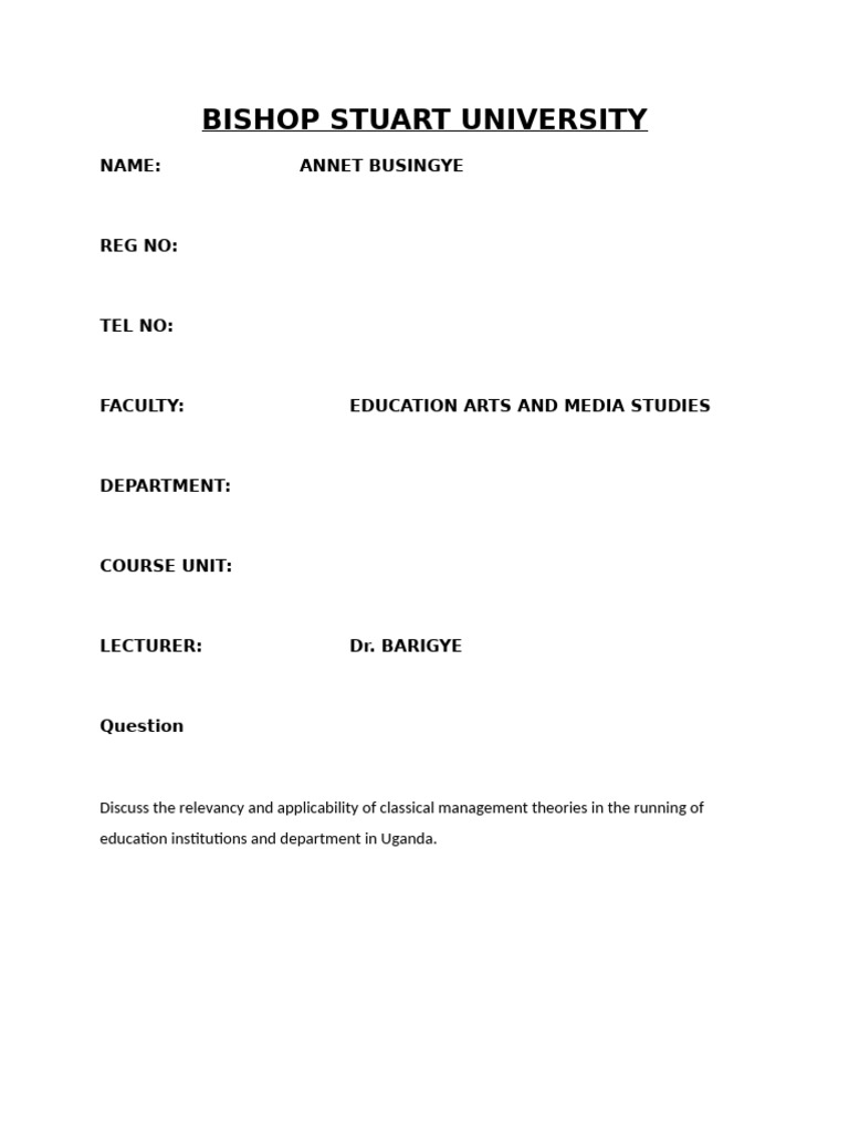 Annent Busingye Administration | PDF | Employment | Labour Economics