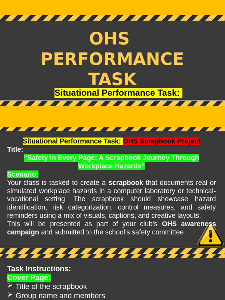 Ohs Performance Task | PDF | Hazards | Risk
