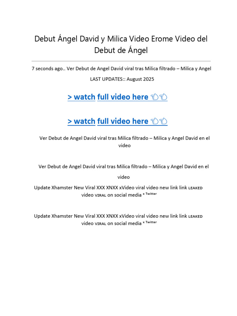Debut Ángel David y Milica Video Erome Video Del Debut de Ángel | PDF