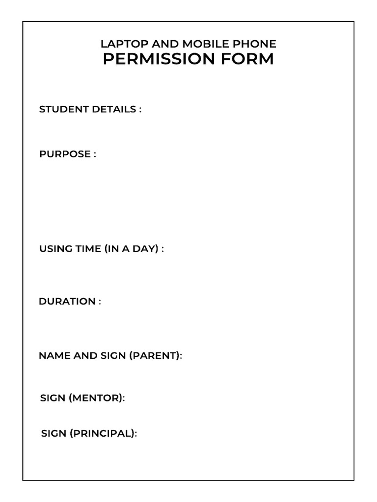 Permission Form | PDF