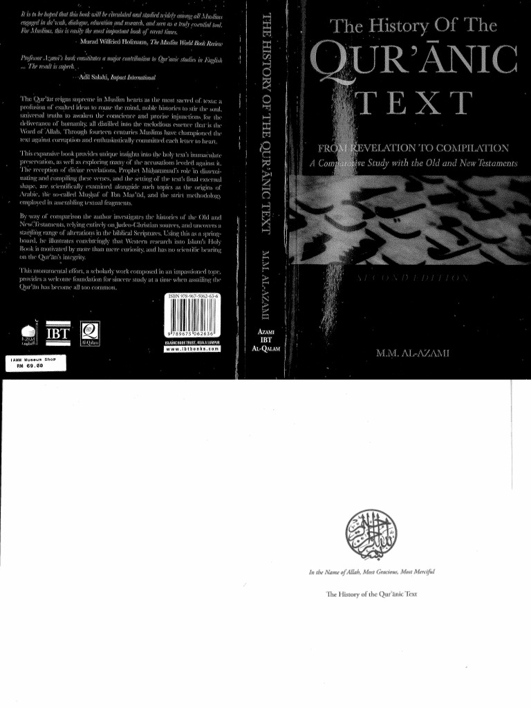 The History of The Qur'ānic Text - From Revelation To Compilation - A ...