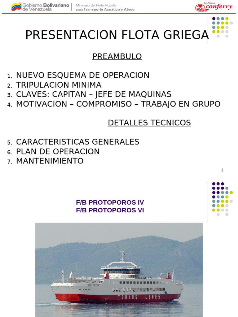 Presentacion Flota Griega | PDF | Envío | Transporte de agua