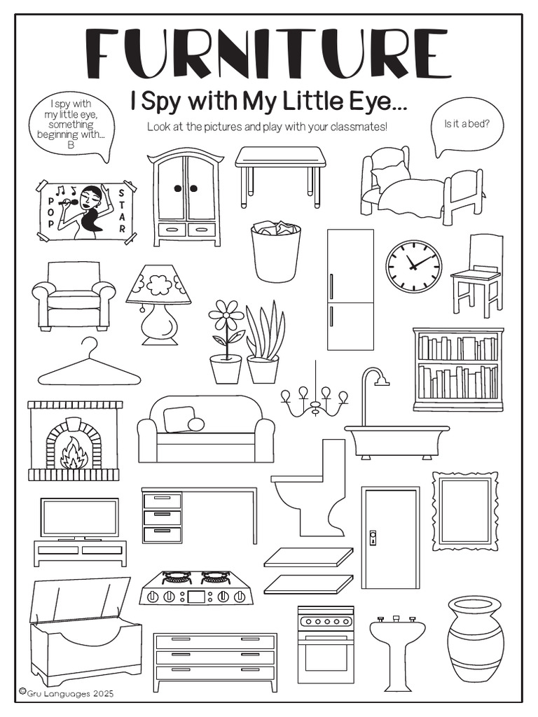 Furniture I Spy Game | PDF