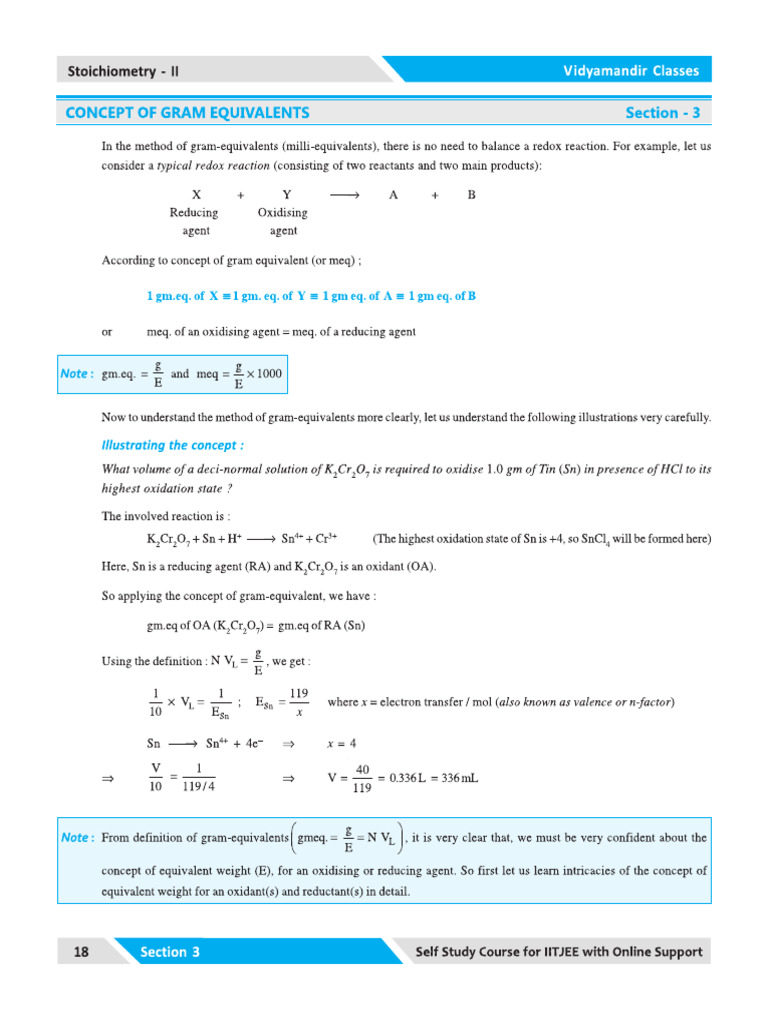 Stoichiometry II Section 3 | PDF