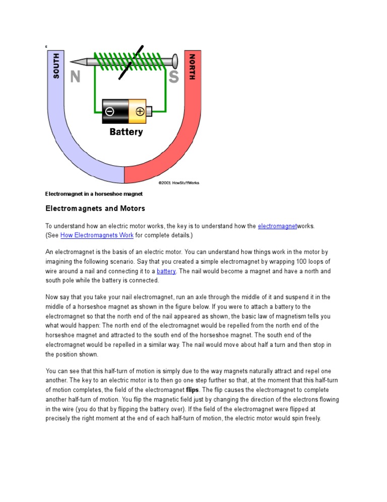 Electromagnet in A Horseshoe Magnet | PDF | Teaching Methods ...