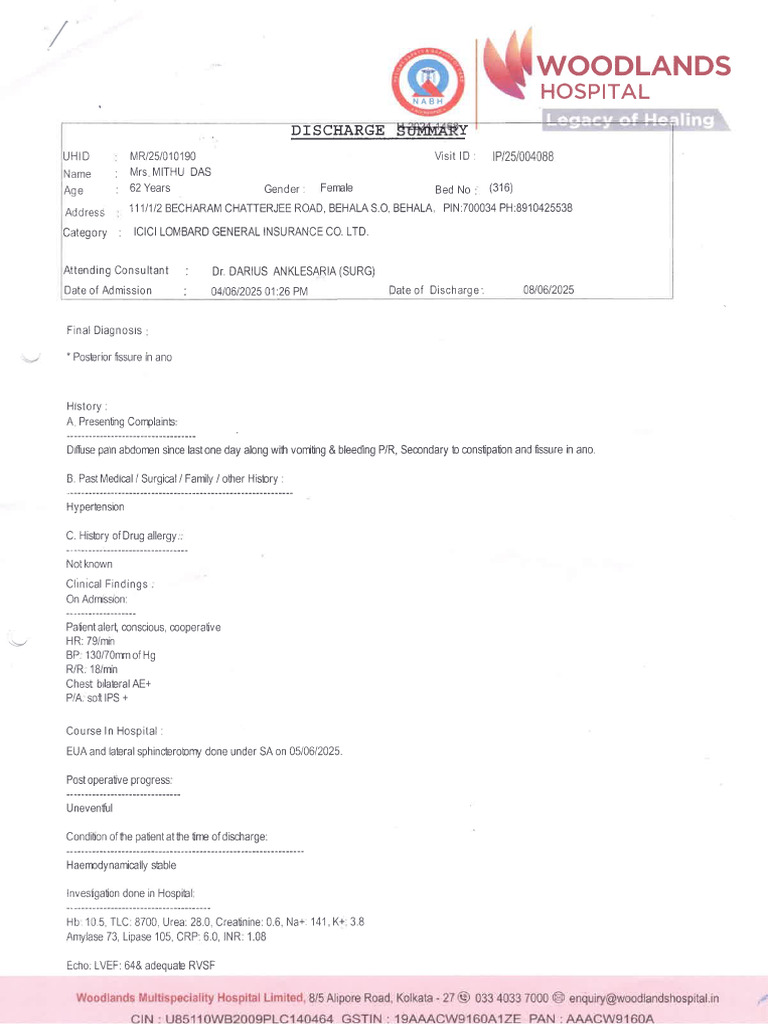 Medical Reports - Mother | PDF
