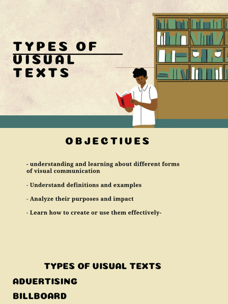 Types of Visual Texts Report | PDF | Advertising | Comics