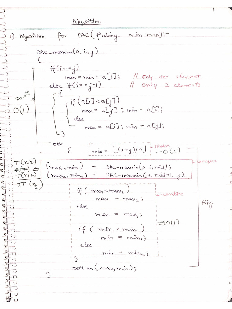 Algorithms Handwritten Notes | PDF