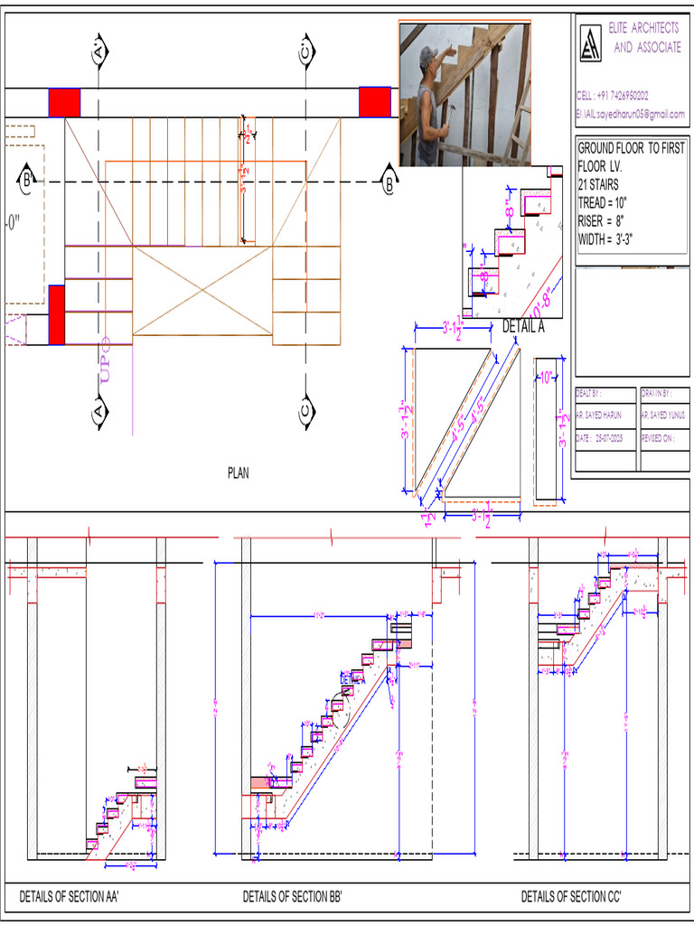 SECTION FINAL-GF working | PDF | Stairs | Gardens