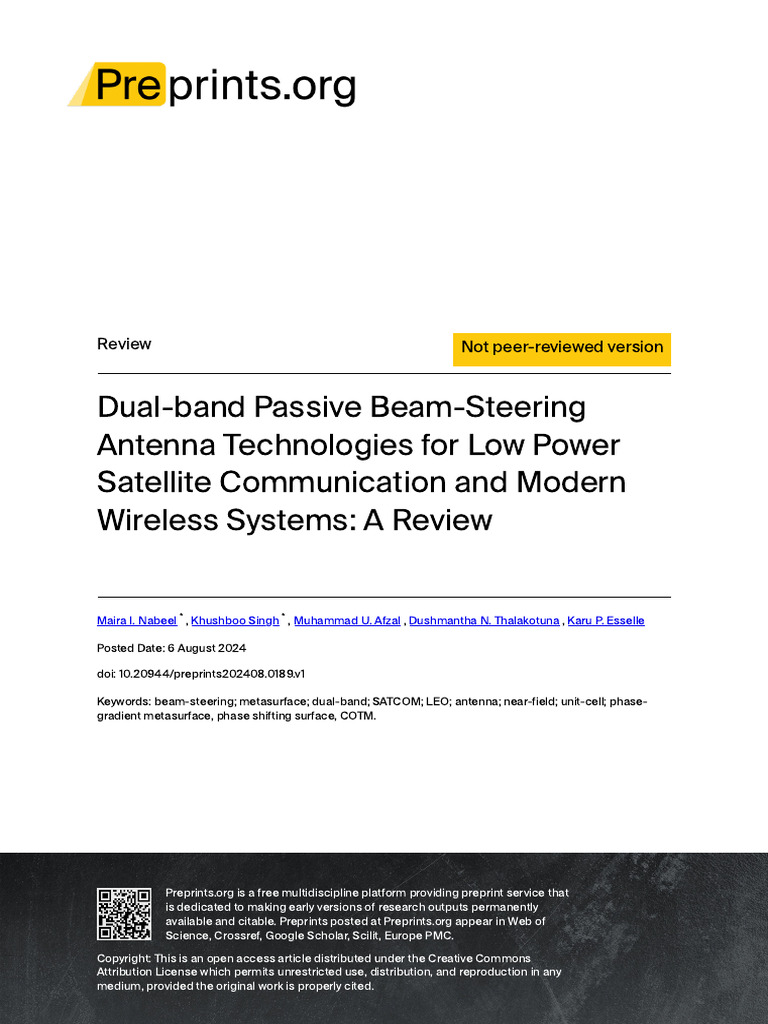 Dual-Band Beam-Steering Antennas Review | PDF | Antenna (Radio ...