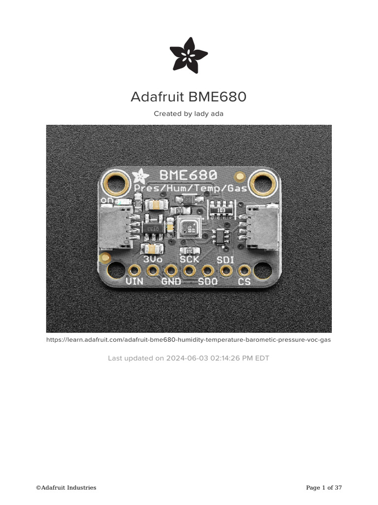 BME680 Schematic and Pinout Guide | PDF | Arduino | Electrical Connector