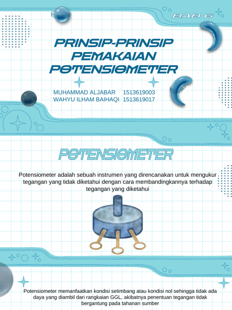 Prinsip-prinsip Penggunaan Potensiometer | PDF
