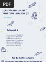Pemberian Obat Intravena: Prosedur dan Indikasi | PDF